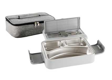 [MYS] Zebra Lunch Box Set With Insulated Bag (24cm)