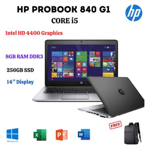 HP ELITEBOOK 840 G1 LAPTOP, 14" TOUCHSCREEN, CORE I5-4200U 8GB / 256GB SSD