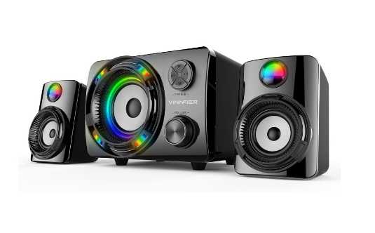 ECCO 3 BTR Bluetooth Stereo Sound Speaker 7 Color Pulsating LED Lights ...