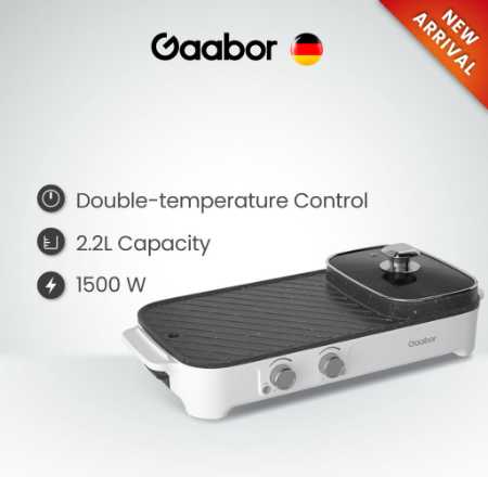 Gaabor Frying And Hot Pot Steamboat And Grill Multifunction Cooker BBQ ...