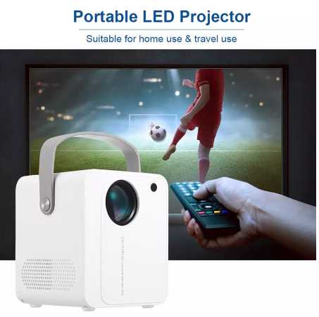 LUMOS Projector Y8 Mini 6000 Lumens HD 1080P 4K WiFi LED Android Mini ...