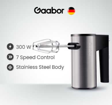 [MYS] Gaabor Electric Hand Mixer Egg Beater Stainless Steel Electric ...