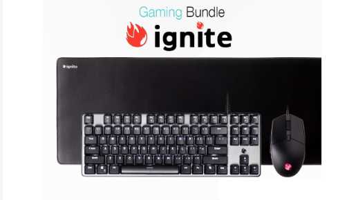 TECWARE Ignite Gaming Bundle (Keyboard + Mouse + Mousepad) Premium Felt ...