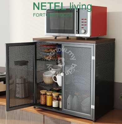 NETEL Kitchen Rack Cabinet Storage Rack Kitchen Trolley Cabinet Desktop ...
