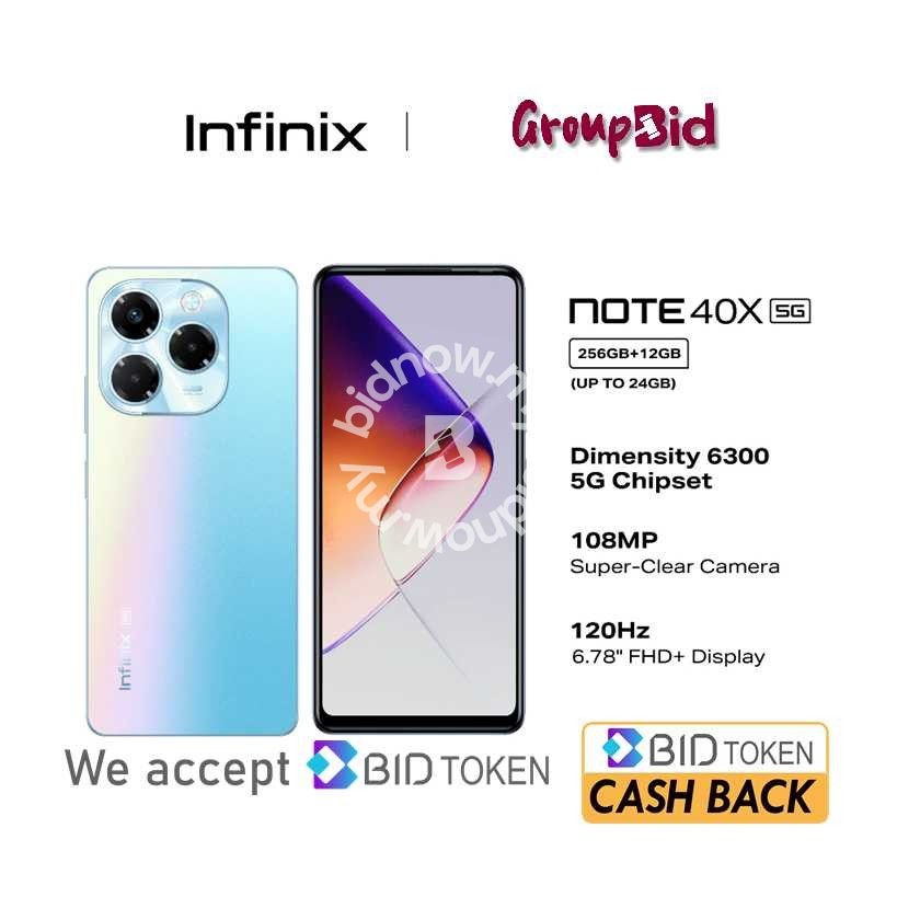 Mega Sale ️Infinix Note 40X 5G (12+12) +256GB (Black / Blue / Green)